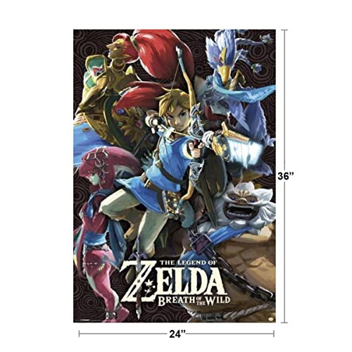 Pyramid America Legend of Zelda Breath of The Wild Divine Beasts Video Game Gaming Cool Wall Decor Art Print Poster 24x36
