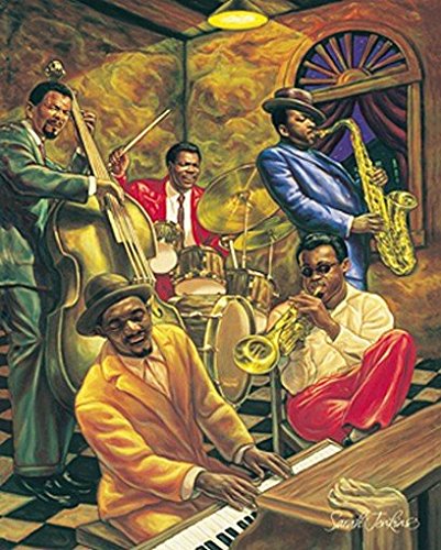 Cool Jazz by Sarah Jenkins African American Musicians Art Print Poster 24X36