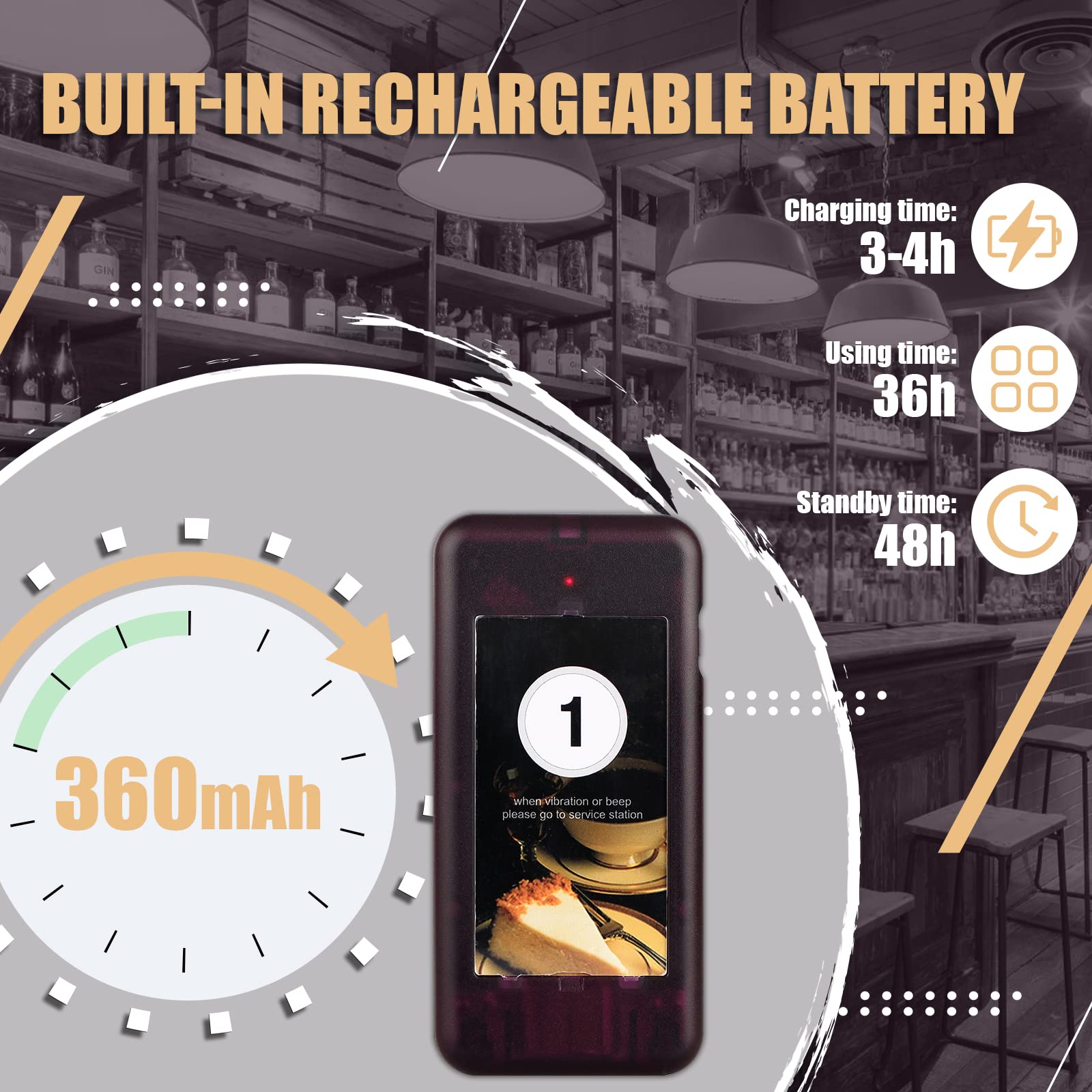 Retekess T112 Restaurant Pager System,Restaurant Buzzer with Transmitter and 20 Chargeable Pagers for Restaurant,Food Truck,Hospital,Church