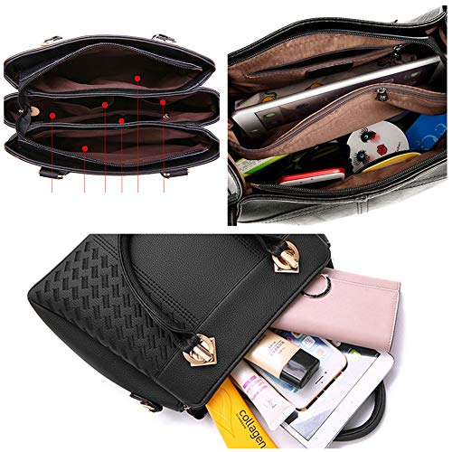 Women Purses Satchel Handbags Ladies Designer Top Handle Tote Bag PU Leather Bag Pink
