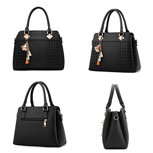 Women Purses Satchel Handbags Ladies Designer Top Handle Tote Bag PU Leather Bag Pink