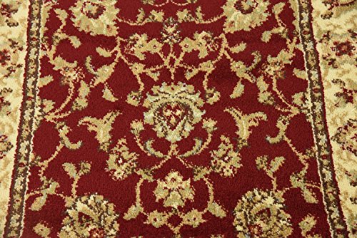 Unique Loom Voyage Collection Traditional Oriental Classic Intricate Design Area Rug (2' 7 x 10' 0 Runner, Red/Gold)