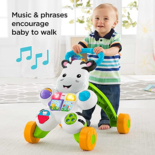 Fisher-Price Baby Learning Toy Learn With Me Zebra Walker With Music Lights And Fine Motor Activities For Ages 6+ Months