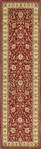 Unique Loom Voyage Collection Traditional Oriental Classic Intricate Design Area Rug (2' 7 x 10' 0 Runner, Red/Gold)