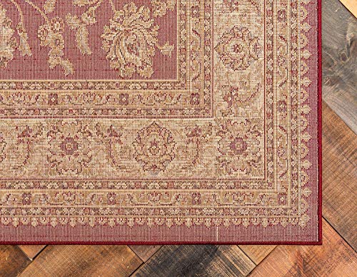 Unique Loom Voyage Collection Traditional Oriental Classic Intricate Design Area Rug (2' 7 x 10' 0 Runner, Red/Gold)