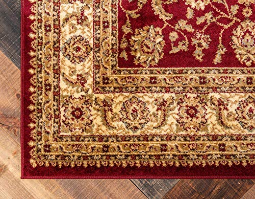 Unique Loom Voyage Collection Traditional Oriental Classic Intricate Design Area Rug (2' 7 x 10' 0 Runner, Red/Gold)