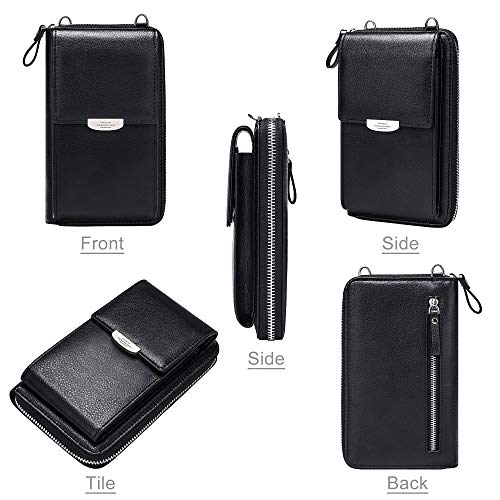 KUKOO Small Crossbody Bag Cell Phone Purse Wallet with Credit Card Slots for Women