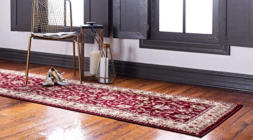 Unique Loom Voyage Collection Traditional Oriental Classic Intricate Design Area Rug (2' 7 x 10' 0 Runner, Red/Gold)