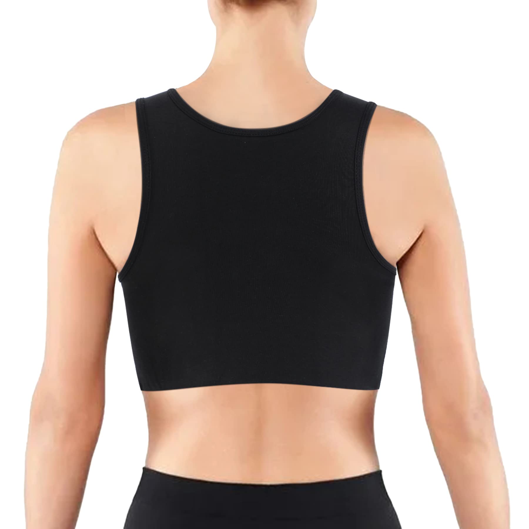 LEINIDINA Chest Binder for Transgender FTM LGBT Tomboy Tops Women Breathable Binder Bra Tank Tops Elastic Black