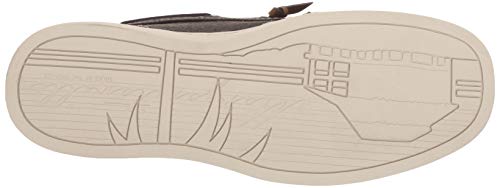 Margaritaville Men's Dock Boat Leather Lace, Lightweight Slip On Shoes, Black, 10