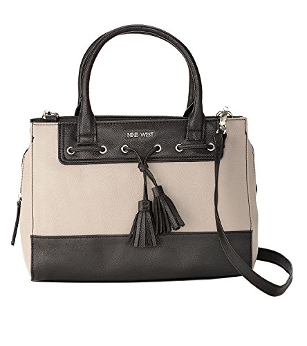 Nine West Novel Ties Satchel, Dark Camel/Black