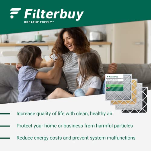 Filterbuy 18x30x1 Air Filter MERV 8 Dust Defense (6-Pack), Pleated HVAC AC Furnace Air Filters Replacement (Actual Size: 17.75 x 29.75 x 0.75 Inches)