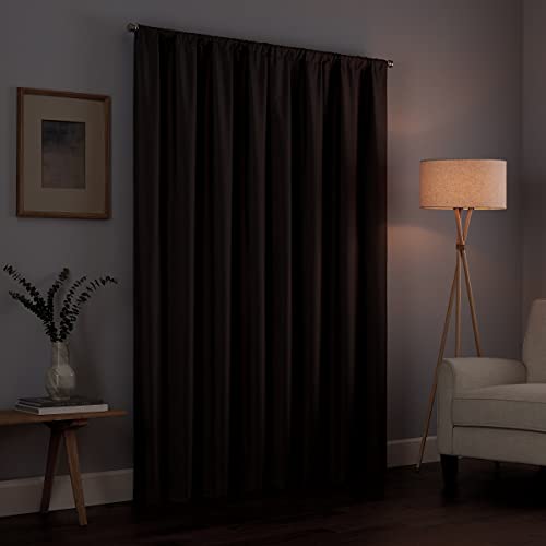 ECLIPSE Kendall Modern Blackout Thermal Rod Pocket Window Curtain for Bedroom or Living Room (1 Panel), 42" x 63", Turquoise