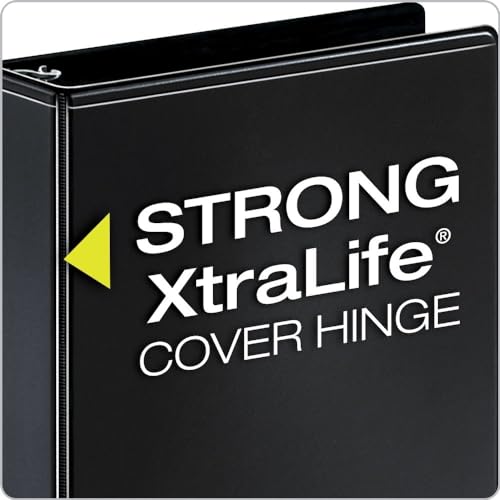 Cardinal 17601 Performer ClearVue Slant-D Ring Binder, 3-Inch Cap, 11 x 8 1/2, Black