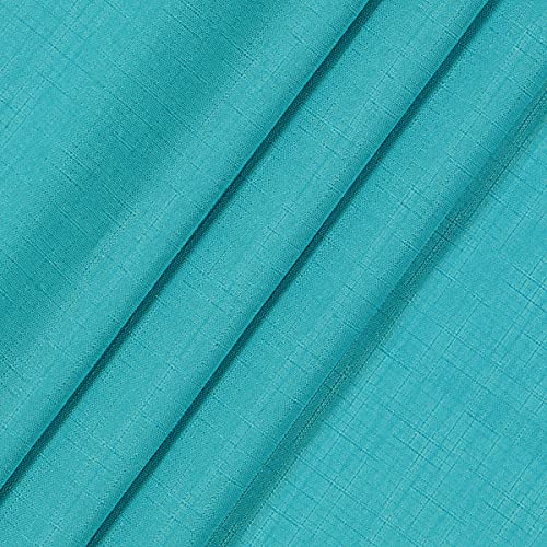 ECLIPSE Kendall Modern Blackout Thermal Rod Pocket Window Curtain for Bedroom or Living Room (1 Panel), 42" x 63", Turquoise