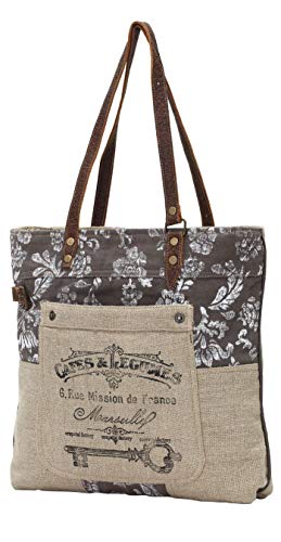Myra Bags Old Key Upcycled Canvas Tote Bag S-0738