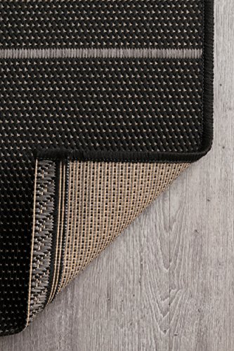 nuLOOM Pinstriped Taliah Indoor/Outdoor Area Rug, 7' 6" x 10' 9", Black