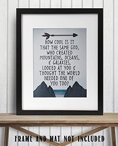 "Same God of Creation- Thought We Needed You"- 8 x 10"- Spiritual Wall Decor- Modern Typographic Print- Ready to Frame. Home Décor- Office Décor- Christian Gifts. Inspiring Reminder- You Are Special!