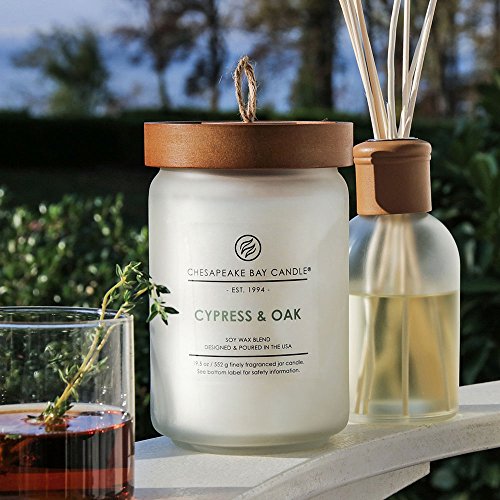 Chesapeake Bay Candle PT18478 Scented Candle, Cypress & Oak, Large Jar