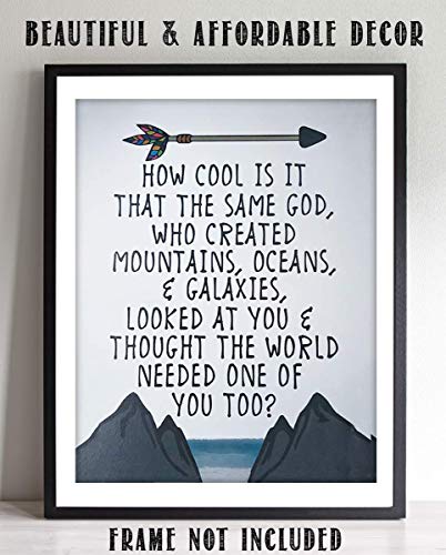 "Same God of Creation- Thought We Needed You"- 8 x 10"- Spiritual Wall Decor- Modern Typographic Print- Ready to Frame. Home Décor- Office Décor- Christian Gifts. Inspiring Reminder- You Are Special!