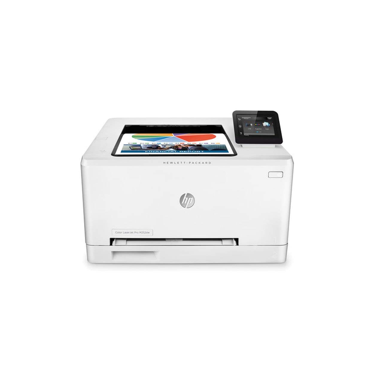 HP LaserJet Pro 200 Color M252dw M252 B4A22A B4A22A#BGJ Laser Printer With New Set Toner Cartridge USB Cable 90-Day Warranty (Renewed)