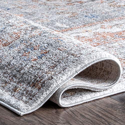 nuLOOM Jacquie Vintage Floral Area Rug, 5' x 7' 5", Silver