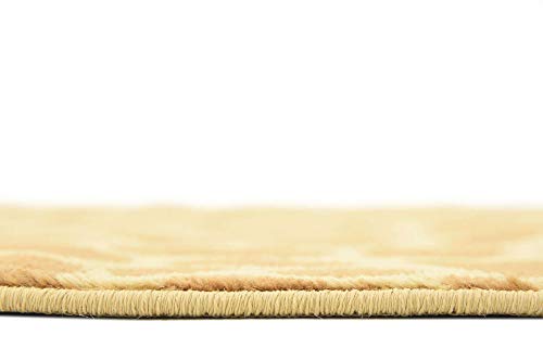 Unique Loom Wildlife Collection Animal Inspired with Giraffe Print Design Area Rug, 3 ft 3 in x 5 ft 3 in, Yellow/Light Brown