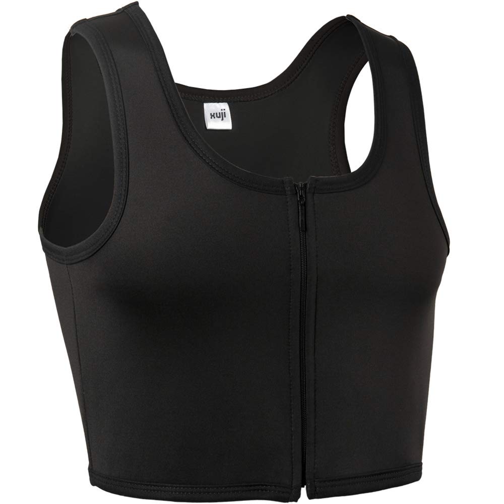 XUJI Women FTM Transgender Tomboy Trans Chest Binder Tank Top (B-M)