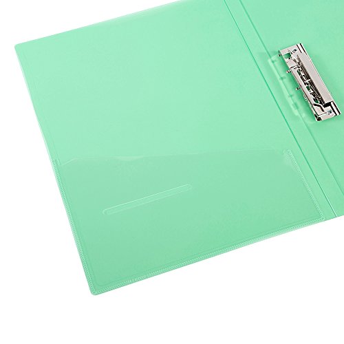 Filexec 6192, Clamp Binder, Frosted, Set of 6, 6 Assorted Colors Blueberry, Strawberry, Grape, Lime, Lemon, Tangerine (50028-6192)