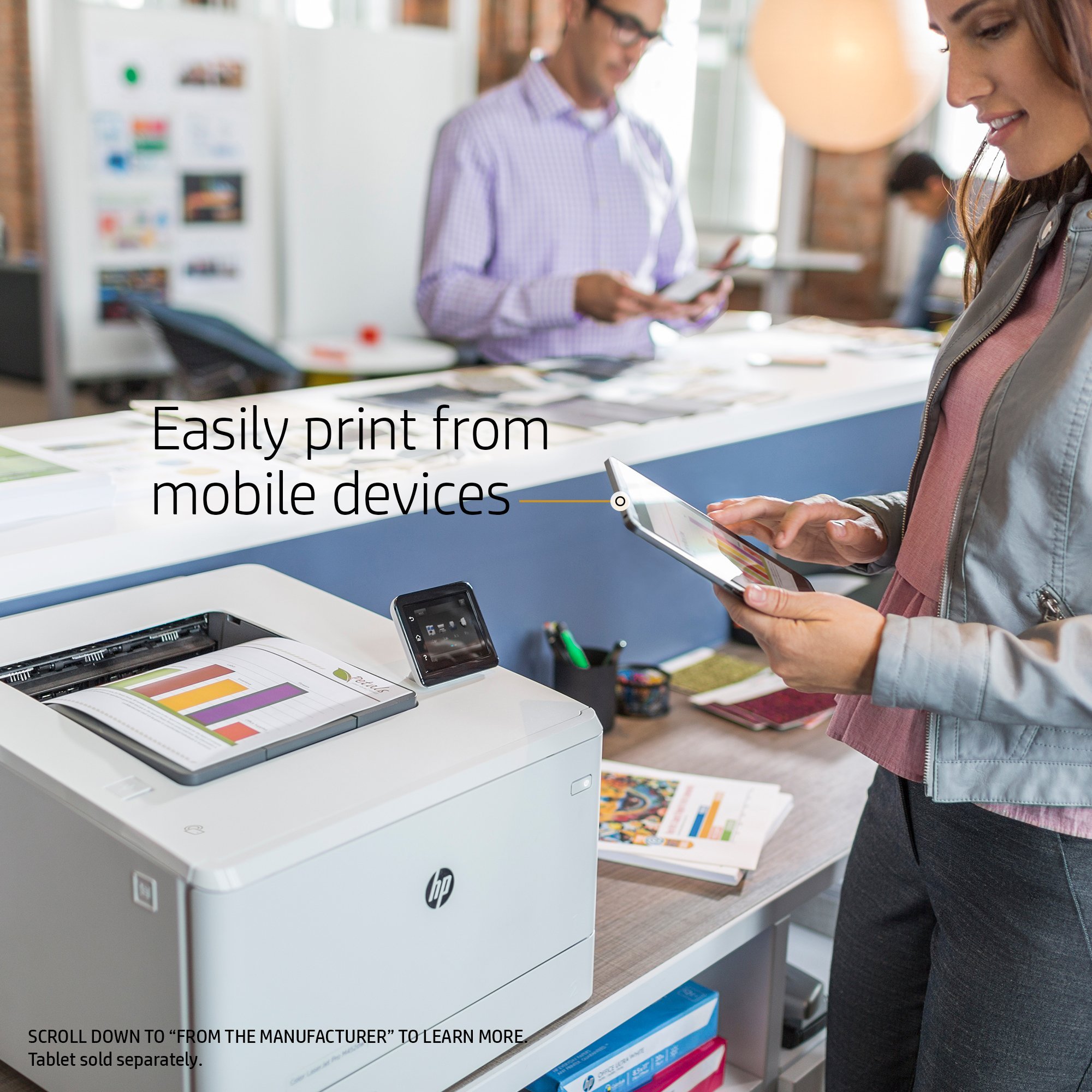 HP Laserjet Pro M452dw Wireless Color Printer, (CF394A) (Renewed)