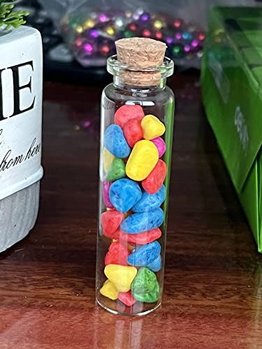 MaxMau Small Glass Bottles with Cork Stoppers,100pcs Tiny Jars Mini Glass Vials 20ml for DIY Art Craft Storage Wedding Favors