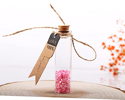 MaxMau Small Glass Bottles with Cork Stoppers,100pcs Tiny Jars Mini Glass Vials 20ml for DIY Art Craft Storage Wedding Favors