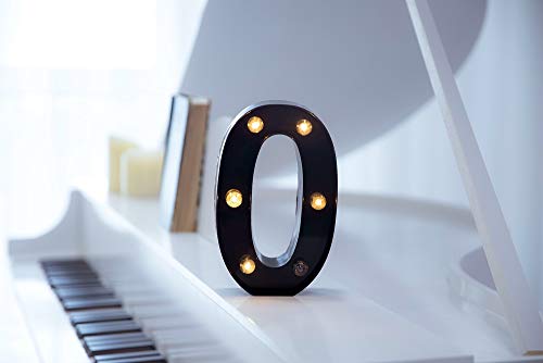 Foaky Black LED Marquee Number Lights Sign Light Up Marquee Number Lights Sign for Night Light Wedding Birthday Party Battery Powered Christmas Lamp Home Bar Decoration
