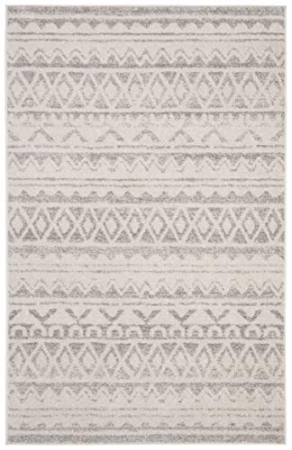 SAFAVIEH Adirondack Collection 8' x 10' Ivory/Grey ADR119B Moroccan Boho Distressed Non-Shedding Living Room Bedroom Dining Home Office Area Rug