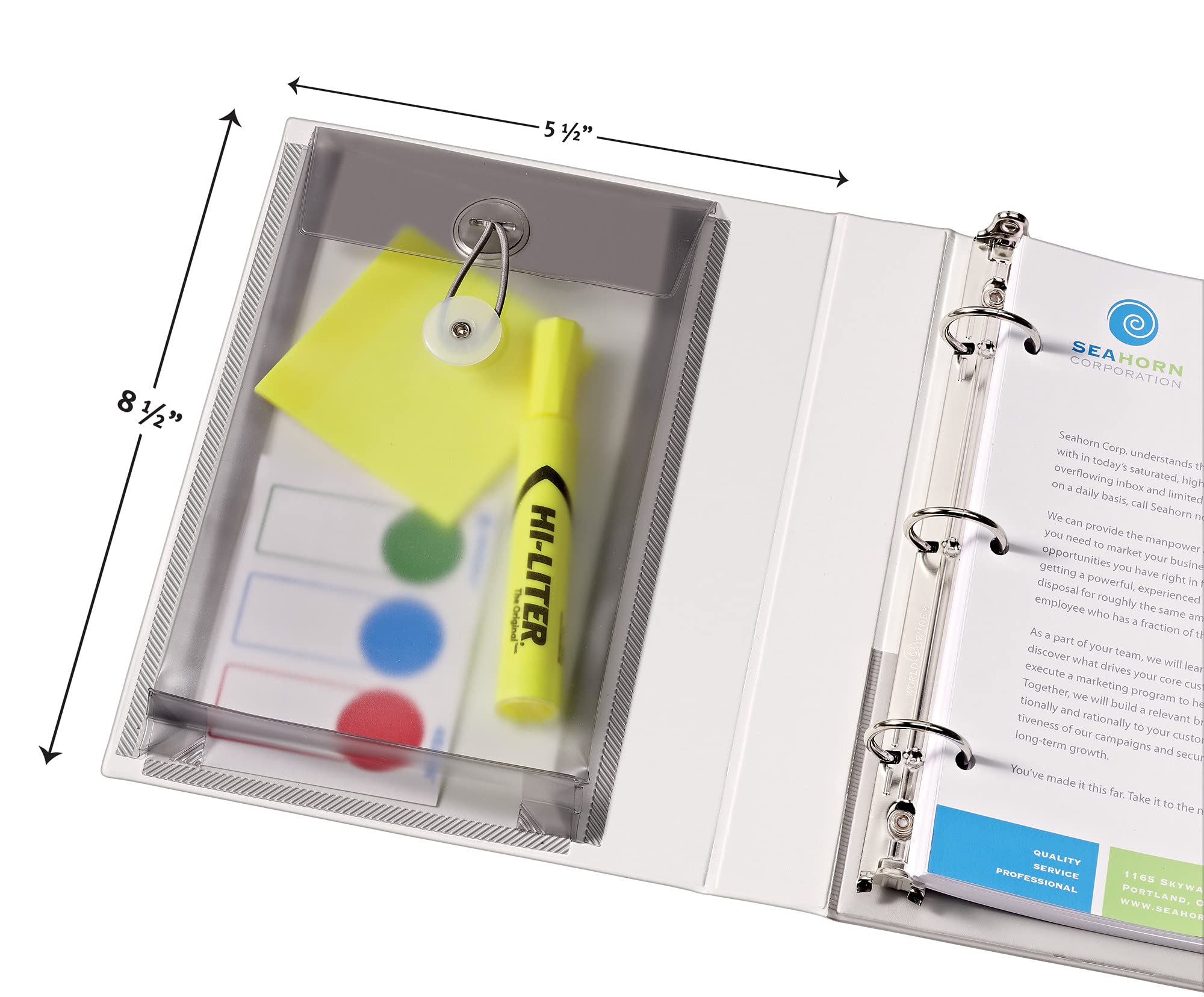 Avery Mini Protect and Store View 3 Ring Binder, 1 Inch Round Rings, 1 White Binder (23011)