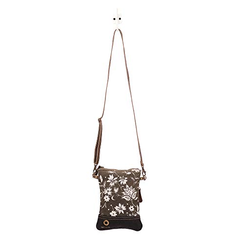 Myra Bag Dusky Bleach Upcycled Canvas & Leather Small Crossbody Bag S-1509