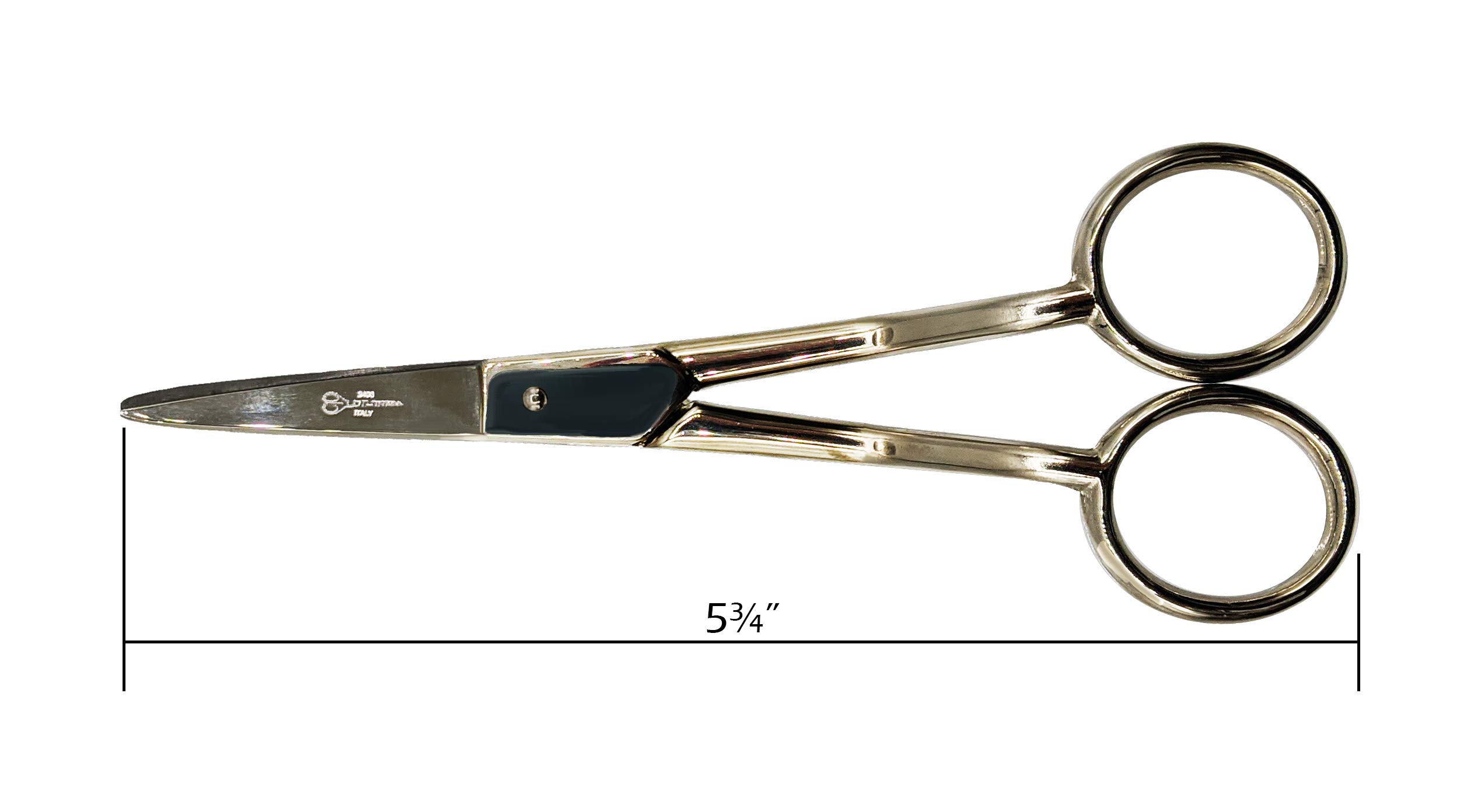 Ultima 6 Inch Embroidery & Applique Scissors – Drop Forged Carbon Steel Embroidery Sheers, Double Curved, Chrome Plated & Made in Italy