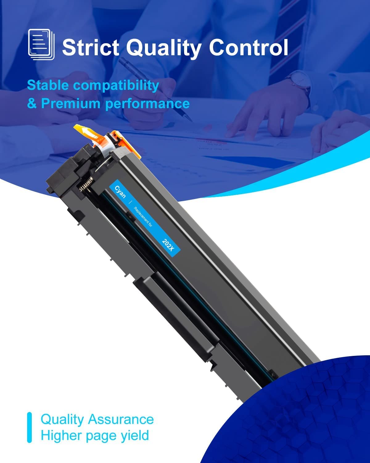202X 202A Toner Cartridge 4 Pack Replacement for HP 202X 202A CF500X CF500A Compatible with Color Pro MFP M281fdw M254dw M281cdw M254nw M281fdn M254 M281 Printer (Black Cyan Magenta Yellow)
