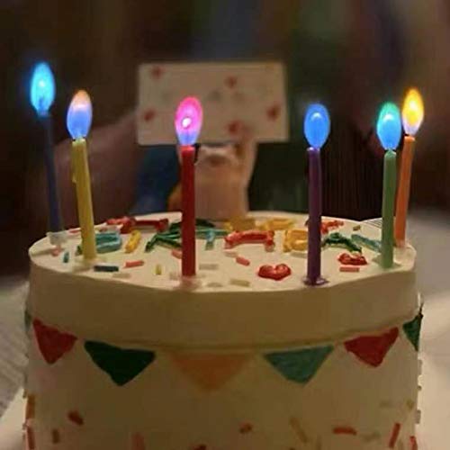 Birthday Cake Candles in Holders Cake Tricks and Decorations β Colors: red, Pink, Yellow, Blue, Green, Purple β 12 Pieces (12)