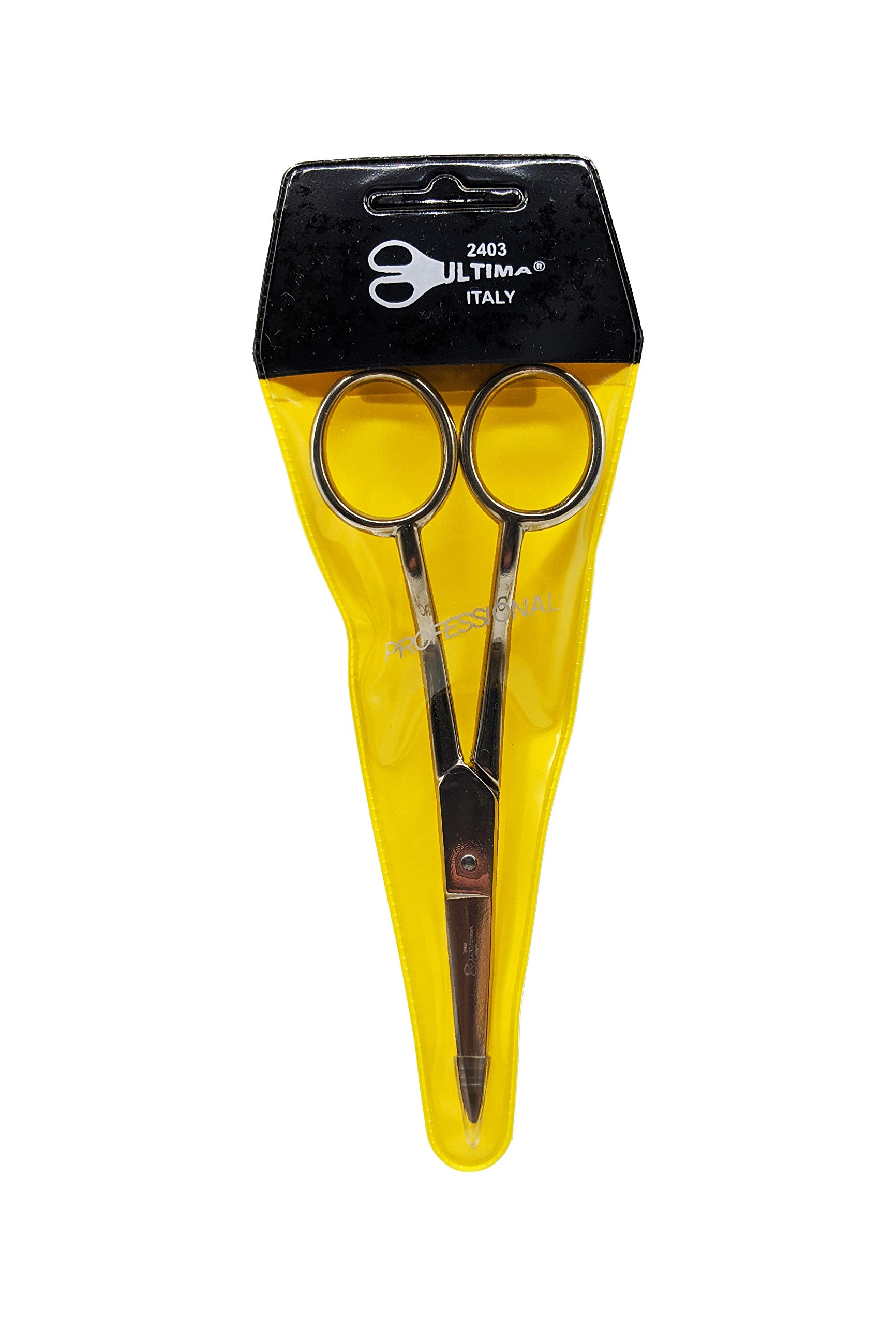 Ultima 6 Inch Embroidery & Applique Scissors – Drop Forged Carbon Steel Embroidery Sheers, Double Curved, Chrome Plated & Made in Italy