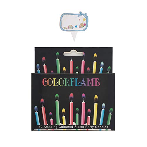 Birthday Cake Candles in Holders Cake Tricks and Decorations β Colors: red, Pink, Yellow, Blue, Green, Purple β 12 Pieces (12)