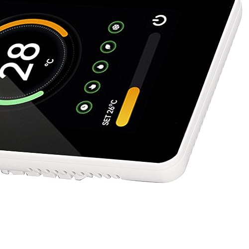 Smart WiFi Thermostat with App Control, IP20 Protection Transparent Screen 100-250VAC 1℃ Home Smart WiFi Thermostat with Screws for Water Heating (16A)