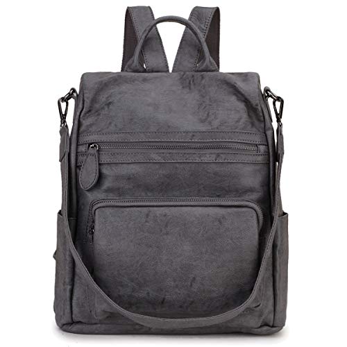 RAVUO Backpack Purse for Women, PU Leather Anti-theft Backpack Fashion Convertible Shoulder Bag for Ladies Three Ways to Carry