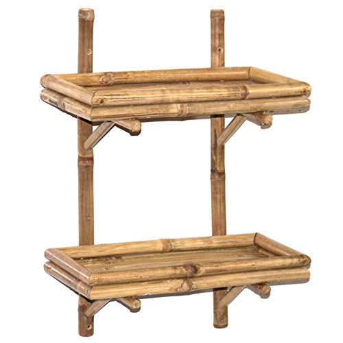 Bamboo54 Double Bamboo Wall Shelf