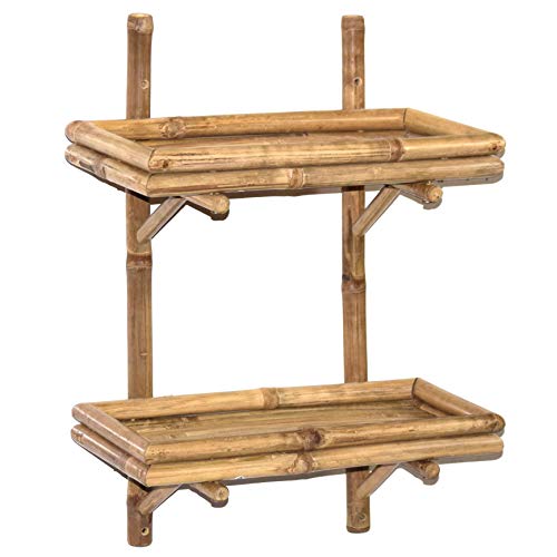 Bamboo54 Double Bamboo Wall Shelf