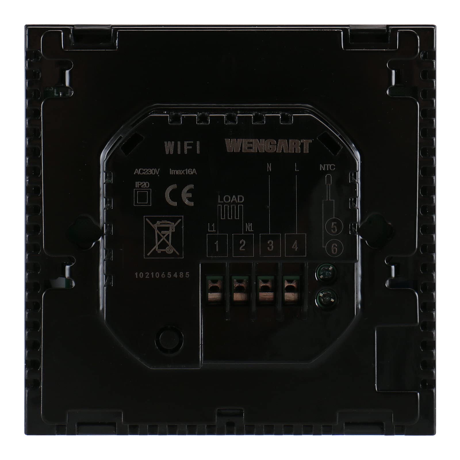 Wengart WiFi Smart Thermostat WG03,AC120V Max16Amp Heat Only 2.4GHz Wi-Fi APP TUYA for Electric Underfloor Heating with 3m Probe Sensor,Compatible with Alexa Echo/Google Home
