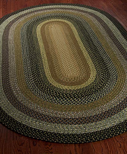 SAFAVIEH Braided Collection 5' x 8' Oval Multi BRD308A Handmade Country Cottage Reversible Area Rug