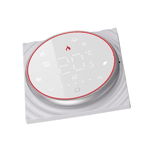 Smart WiFi Thermostat, AC95-240V Wireless WiFi Thermostat for Home for Water Heating (White)