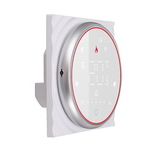 Smart WiFi Thermostat, AC95-240V Wireless WiFi Thermostat for Home for Water Heating (White)