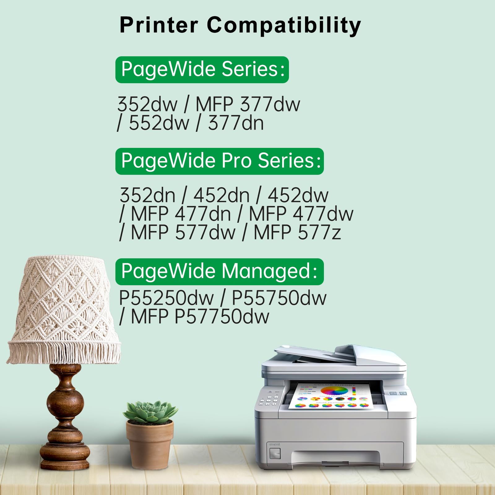 972A Ink Cartridges SAILNER Remanufactured Ink Cartridge Replacement for HP 972A 972 A Combo Pack use with PageWide Pro 477dw 577dw 452dw 577z 552dw 477dn Printer Black Cyan Magenta Yellow 972A